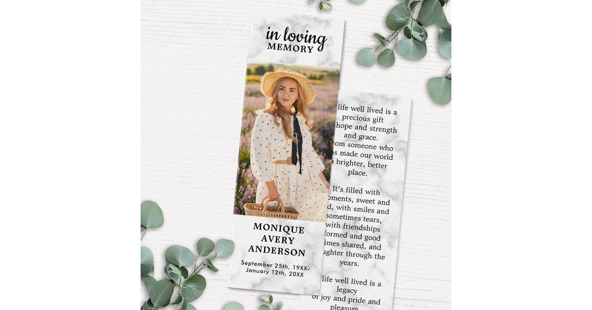 Cartes De Visite Signet funéraire en marbre | Zazzle.fr