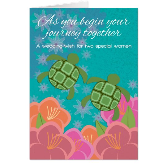 Cartes Félicitations Lesbiennes De Mariage De Tortues De Zazzle Fr