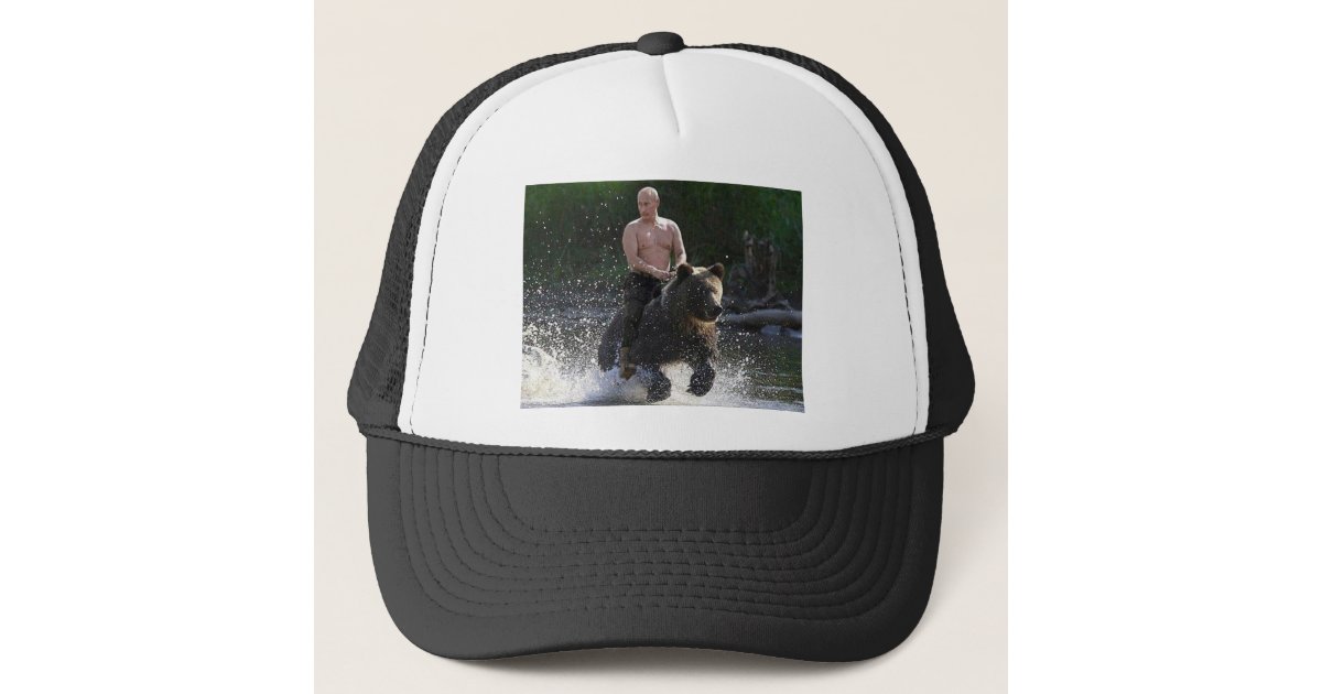 Casquette Poutine monte un OURS ! | Zazzle.fr