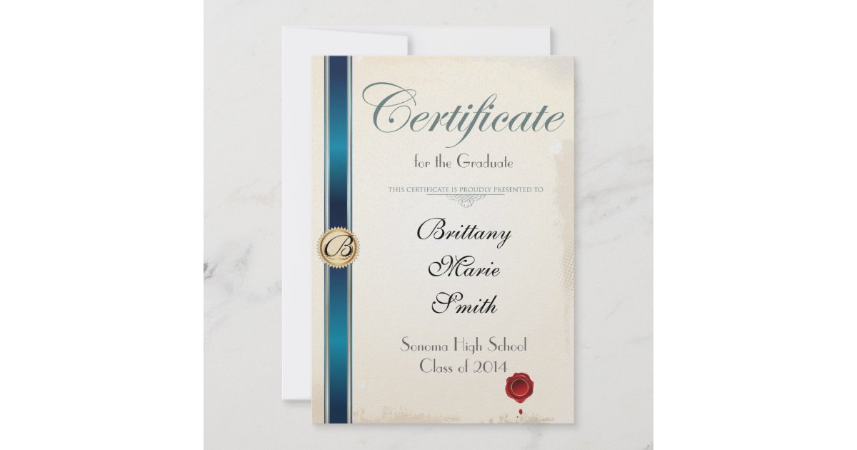 Certificat de parchemin Graduation Invitation | Zazzle.fr