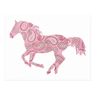 Cheval Rose Cartes postales