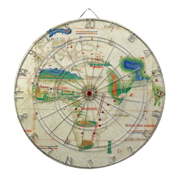 Cible De Fléchettes La carte du monde de Planisphere de Cantino (1502 ...