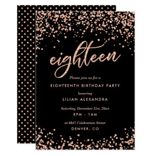 Invitations, Faire-part & Cartes Anniversaire 18 Ans | Zazzle.fr