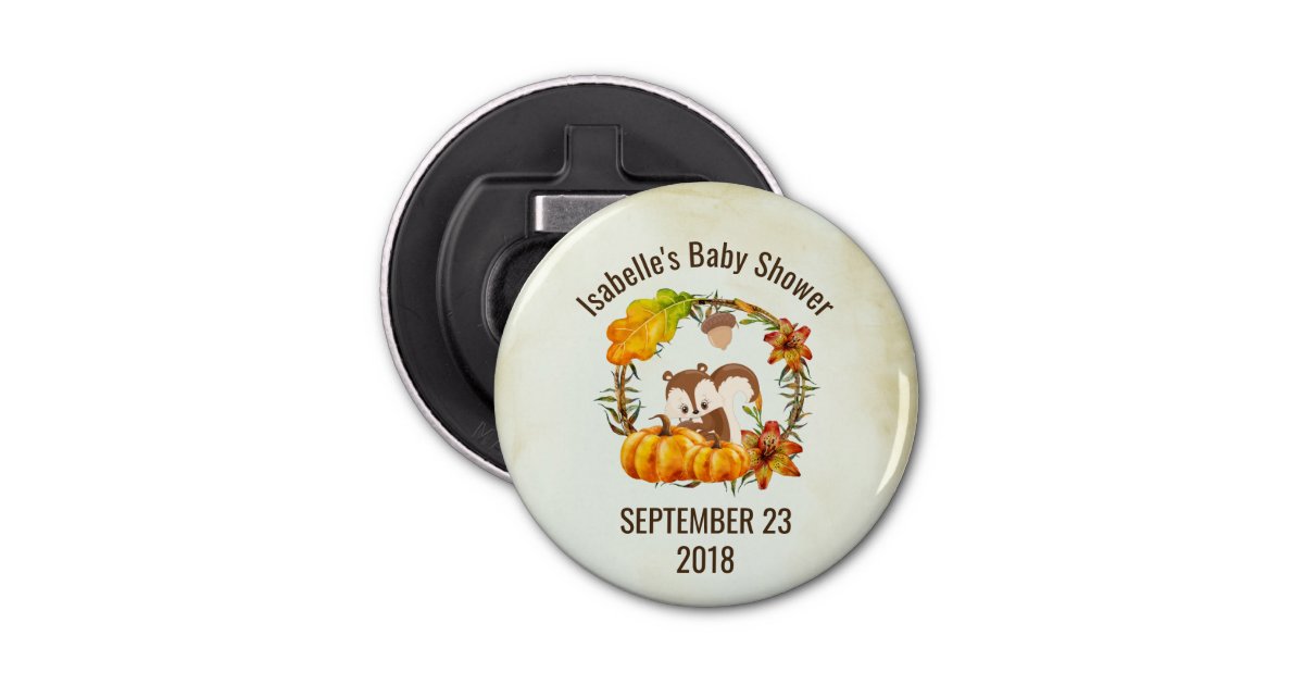 Décapsuleur Écureuil et Baby shower de couronne rustique Citro | Zazzle.fr