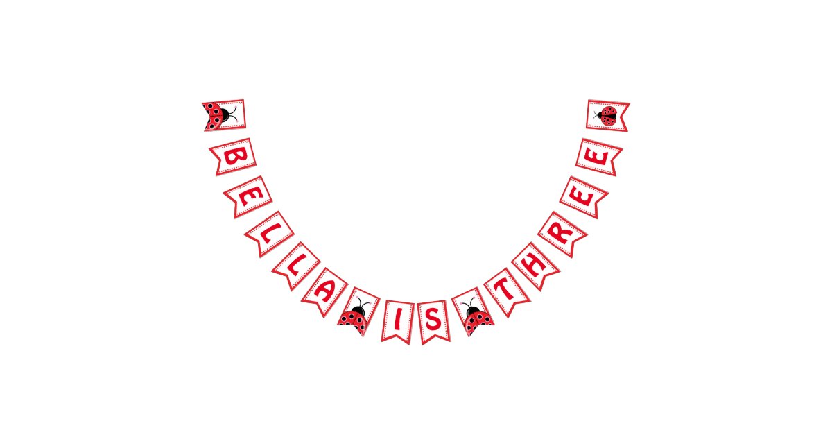 Drapeau de Bunting pour fille à l'anniversaire de | Zazzle.fr