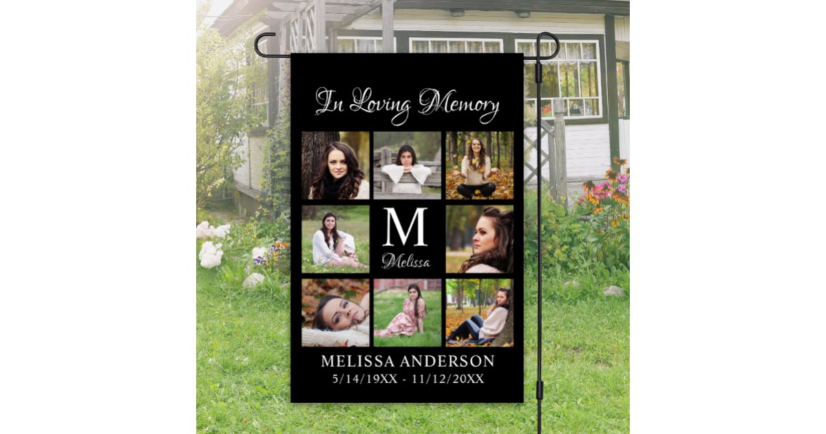 Drapeau De Jardin In Love Memory Memorial Keepsaké Collage photo ...