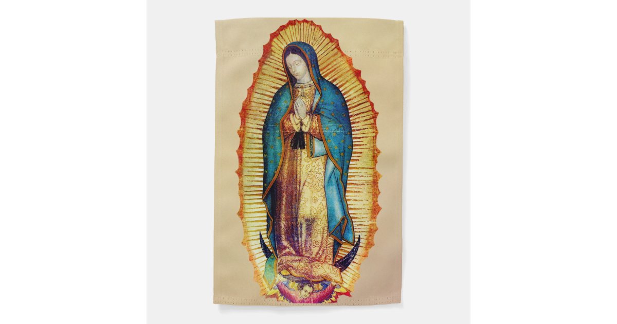 Drapeau De Jardin Poster de Notre-Dame de Guadalupe Vierge Marie ...