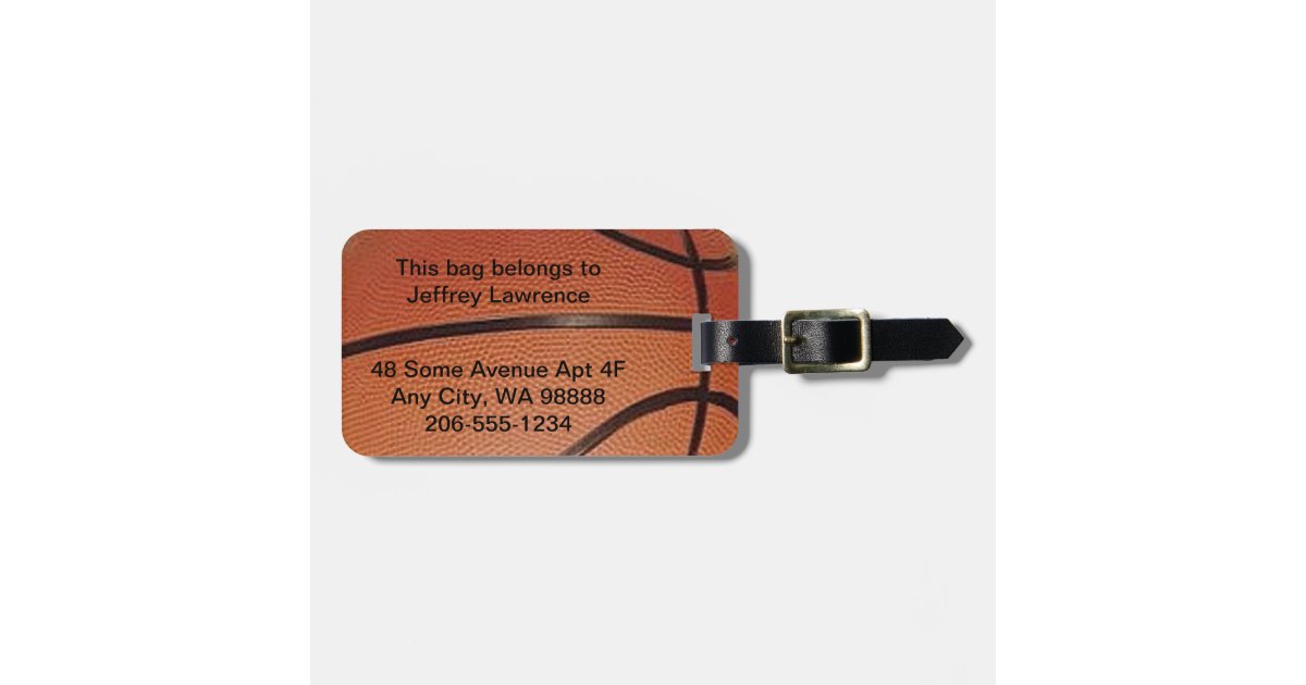 Étiquette À Bagage Basketball Design Bagages Tags | Zazzle.fr