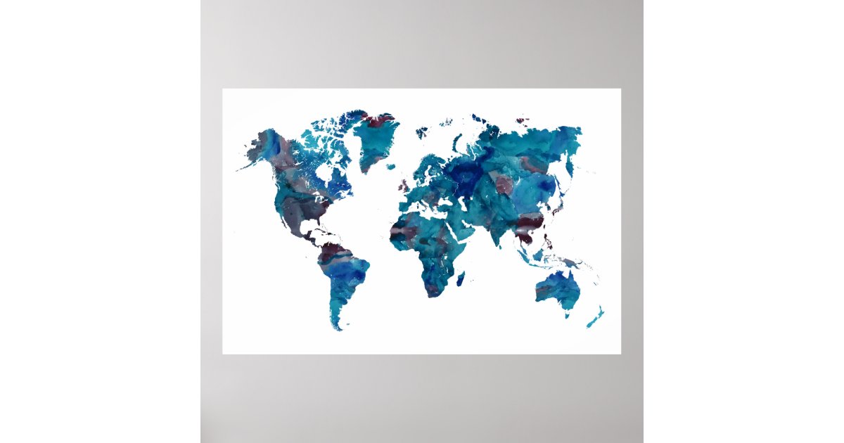 Extra large world map poster | Zazzle.fr