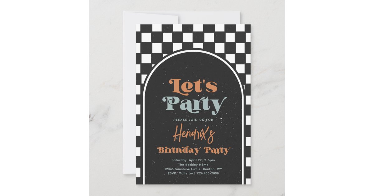 Faisons la fête | Invitation d'anniversaire Cool | Zazzle.fr