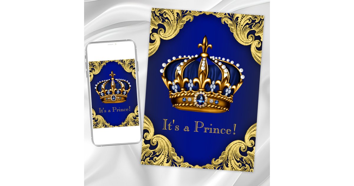 Fancy Prince Baby Shower Invitations | Zazzle.fr