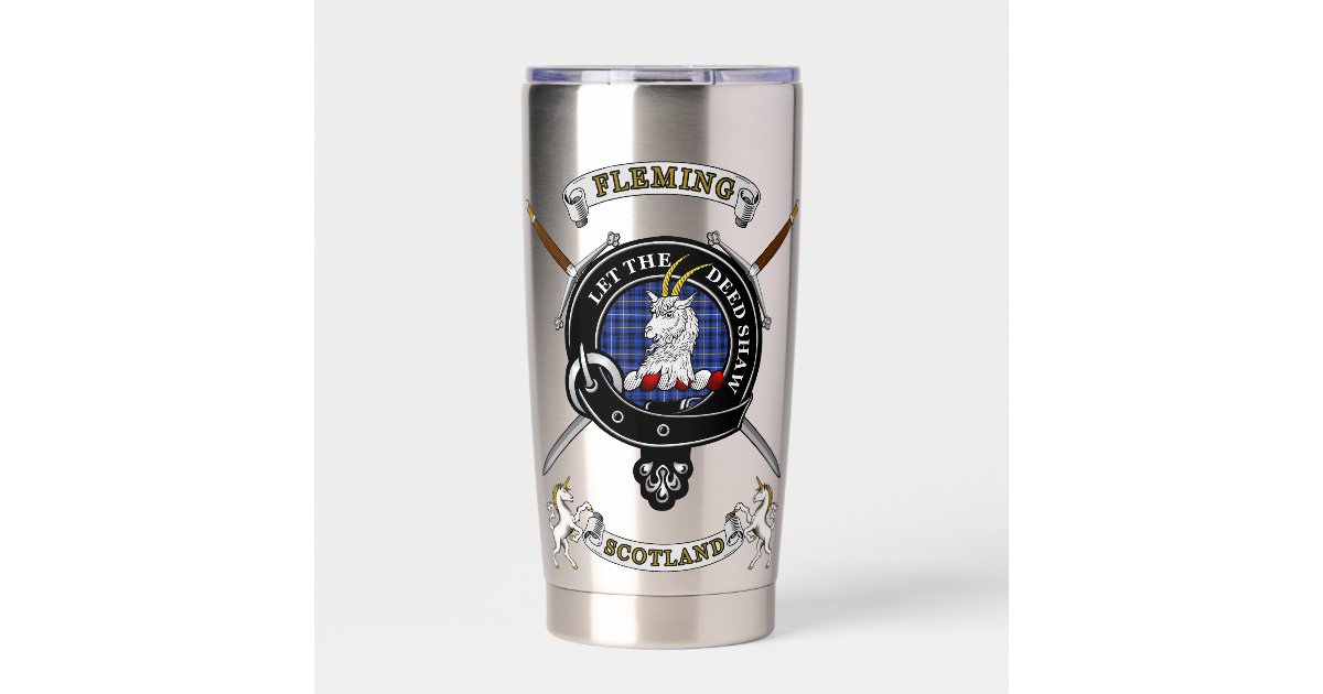 Gourde Isotherme Fleming Clan Badge Tartan & Swords | Zazzle.fr