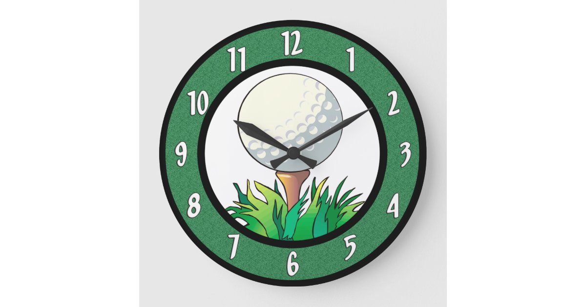 Grande Horloge Ronde Golf Wall Clock | Zazzle.fr