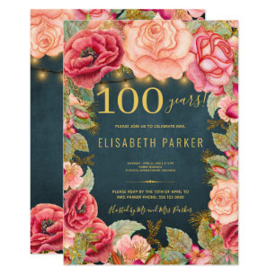 Invitations, Faire-part & Cartes Anniversaire Centenaire | Zazzle.fr