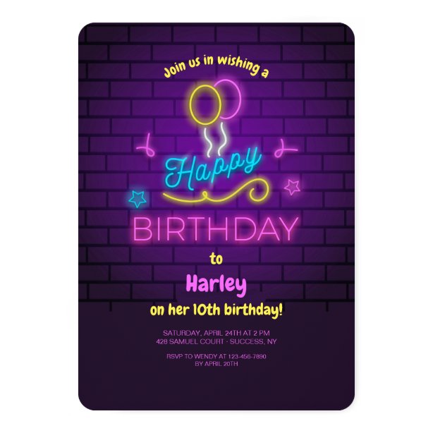 Invitations & Faire-part Fluorescent | Zazzle.fr