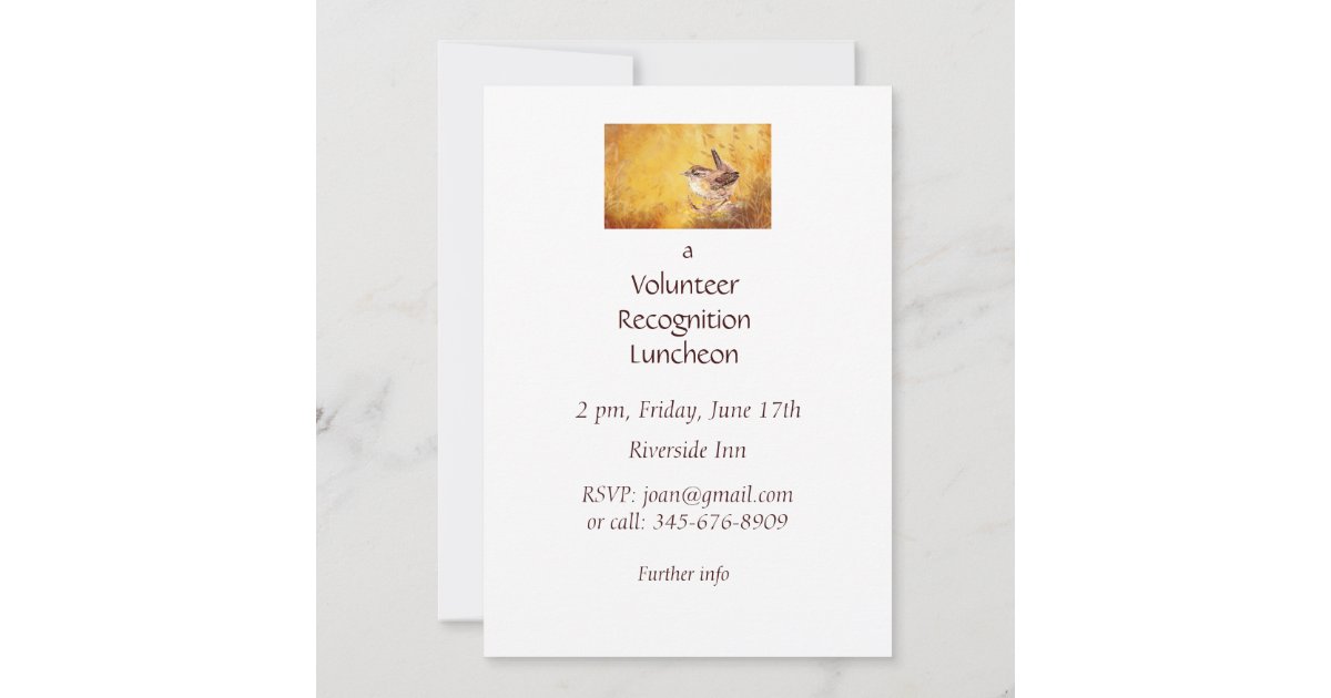 Invitation Déjeuner de reconnaissance des bénévoles Invitatio | Zazzle.fr