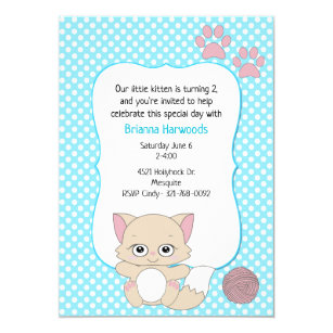 Invitations & Faire-part Chaton | Zazzle.fr