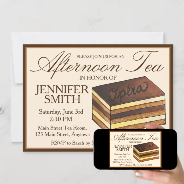 Invitation Opera Cake Wedding shower après-midi Tea Party | Zazzle.fr
