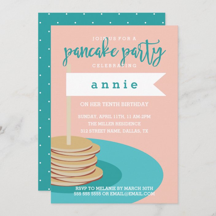 Invitation Pile de crêpes| Anniversaire | Zazzle.fr