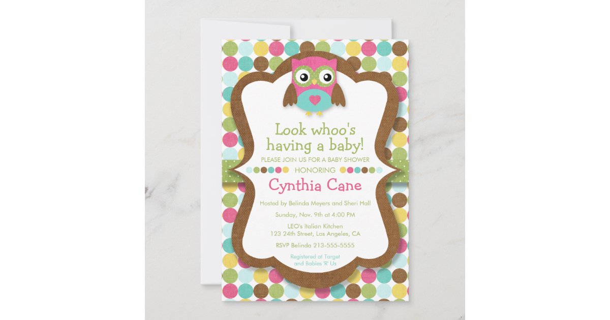 Invitation Regardez qui a un bébé - Baby shower de fille de h | Zazzle.fr