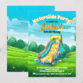 Invitation Summer Water toboggan Pool fête anniversaire | Zazzle.fr