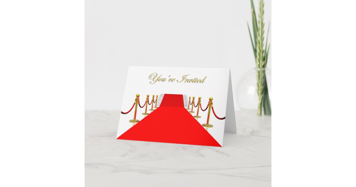 Invitation Tapis rouge vous êtes invités | Zazzle.fr
