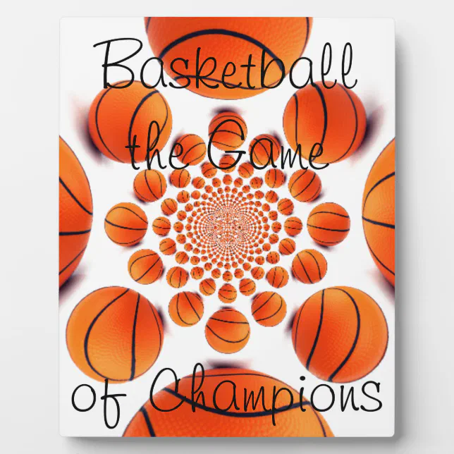 J'aime le Basketball le Jeu des Champions Plaque | Zazzle.fr