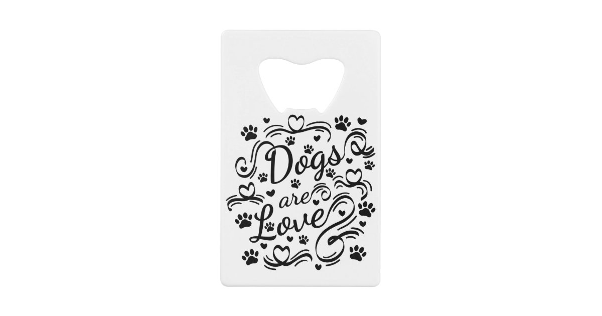 Les Chiens Sont Loin Paw Et Coeurs Typographie | Zazzle.fr
