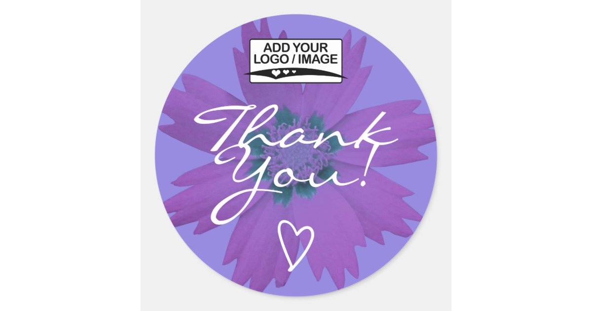 Lilac Purple Merci Étiquette Logo Modèle | Zazzle.fr