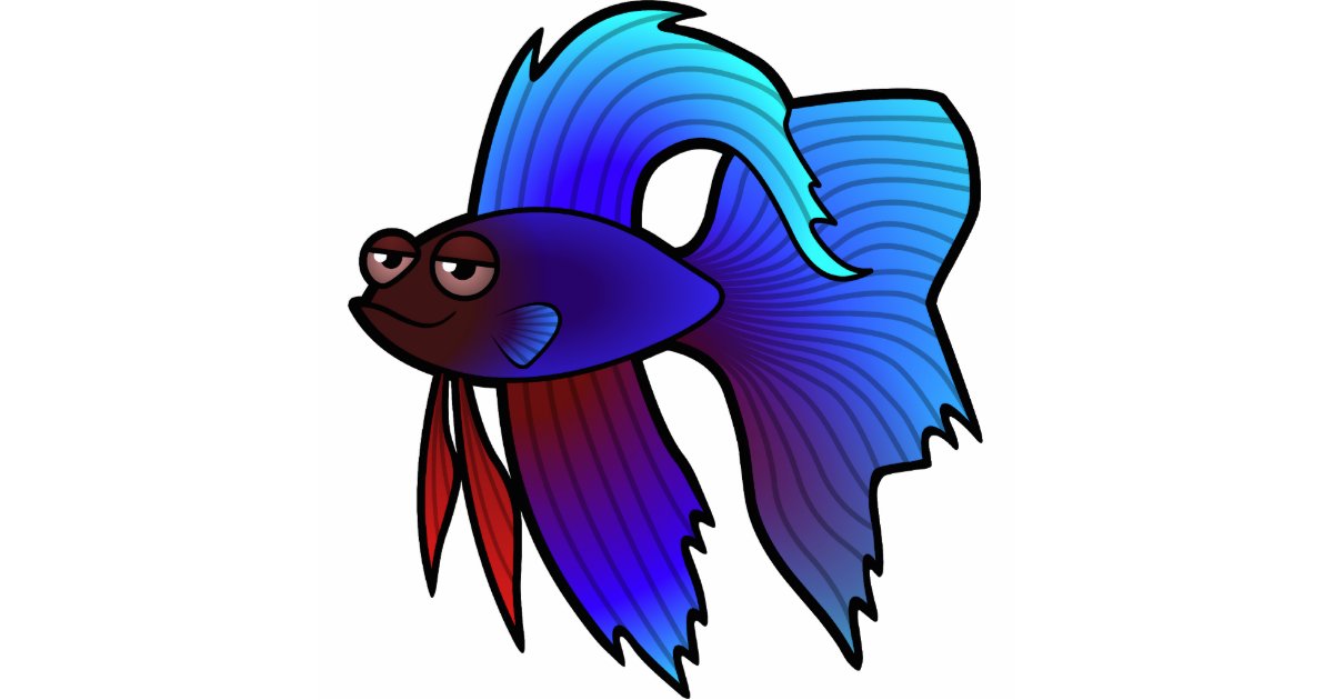 Magnet Photo Sculpture Poissons de Betta de bande dessinée/poissons de ...