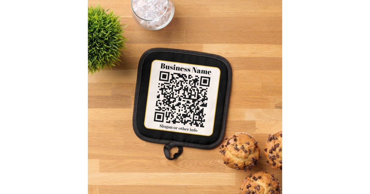 Manique Create Your Own QR Code | Black White Gold Border | Zazzle.fr