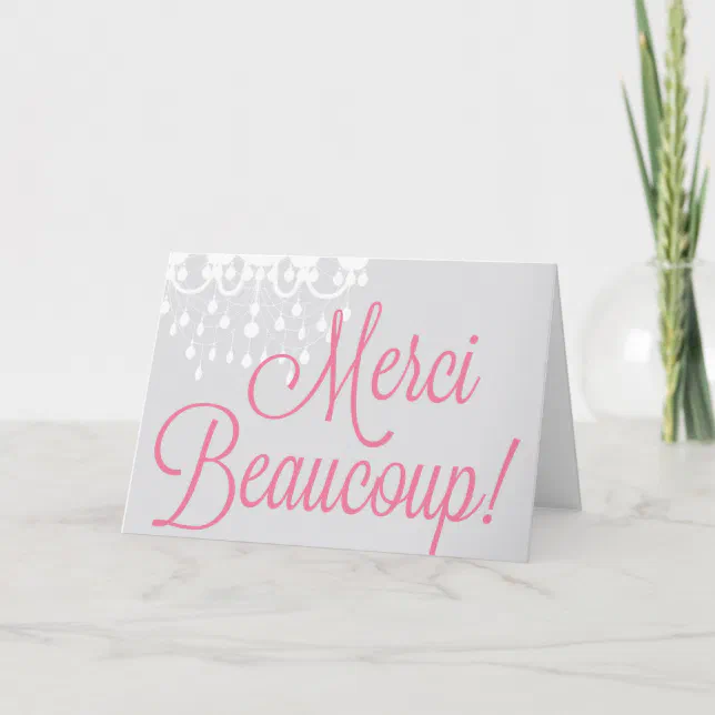 Merci Beaucoup ! Salutation/carte de remerciements | Zazzle.fr