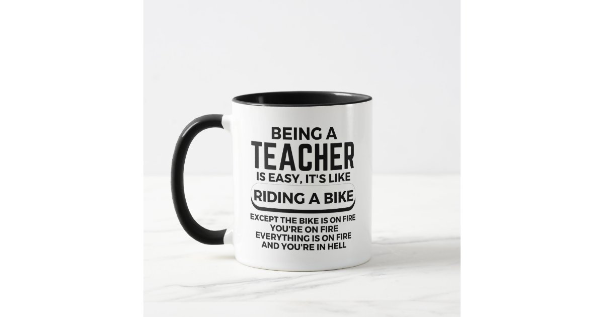 Mug Être enseignant est facile, c'est comme faire du v | Zazzle.fr