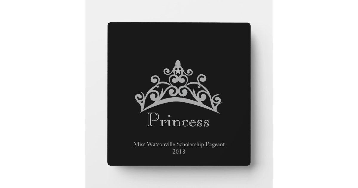 Pageant Silver Tiara Crown Princess Plaque | Zazzle.fr