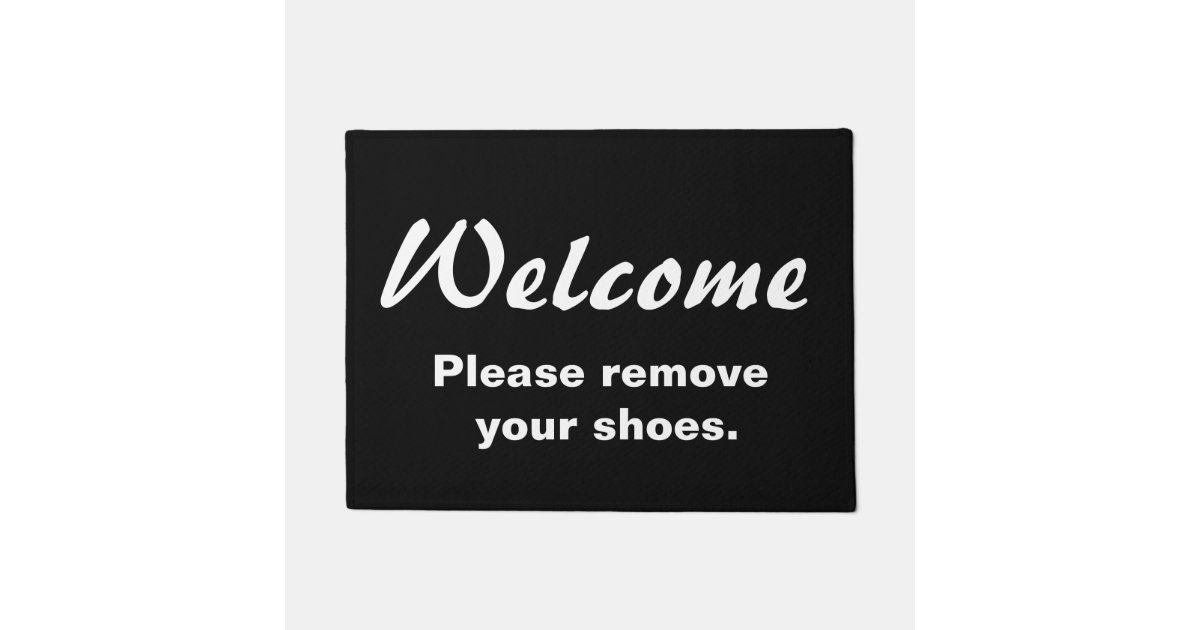 Paillasson Bienvenue . Veuillez retirer vos chaussures. | Zazzle.fr