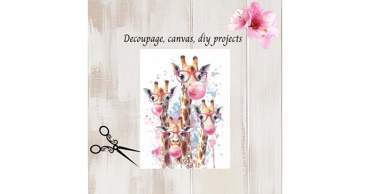 Papier Mousseline Découpage Giraffes Whimsical soufflant des bulles ...