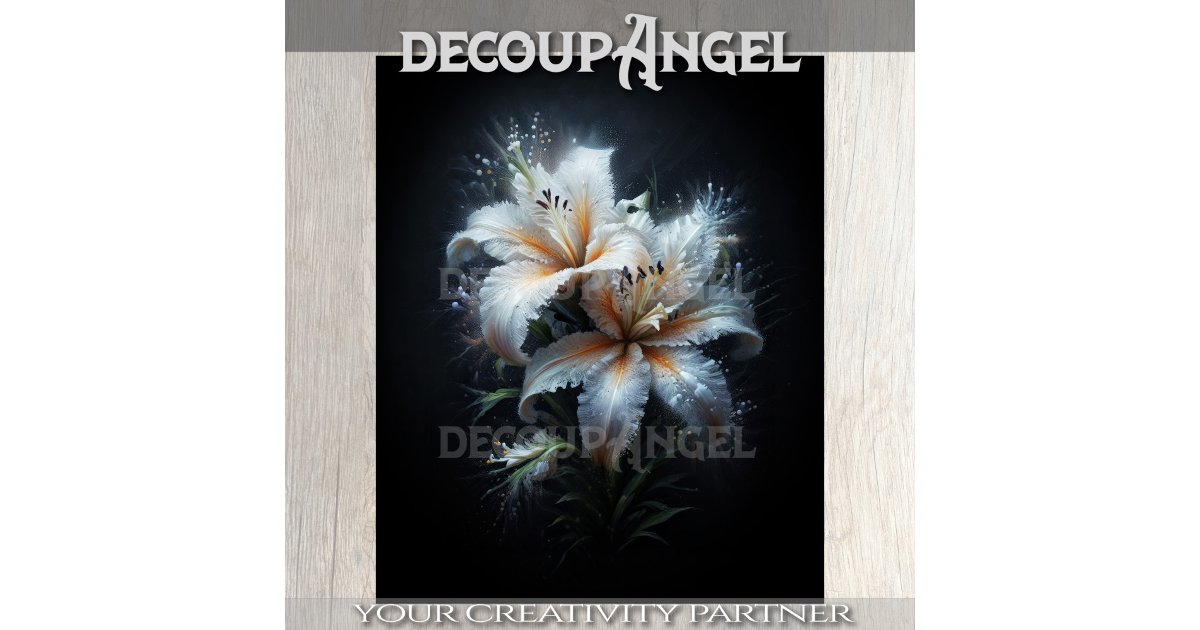 Papier Mousseline Découpage White Lily Duo | Zazzle.fr