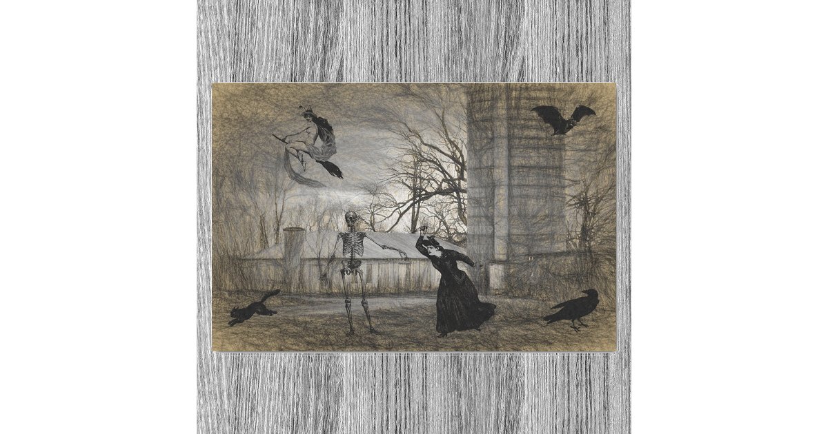 Papier Mousseline Ephémère de découpage de la scène d'Halloween vint ...