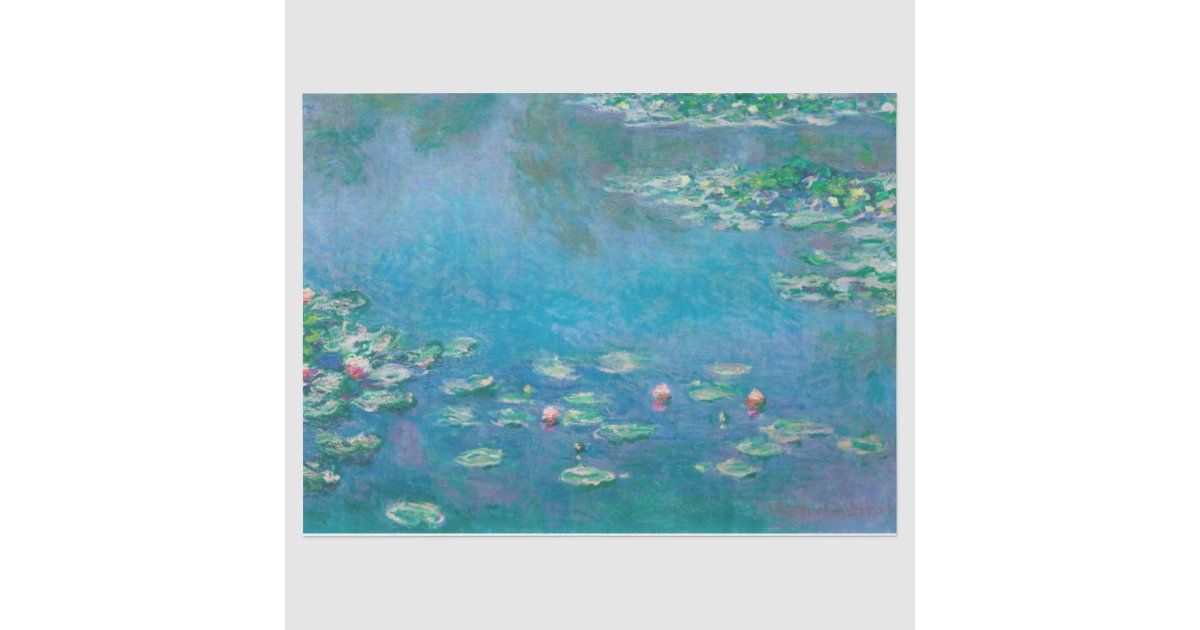 Papier Mousseline Ephémère Florale Découpage Monet Water Lys | Zazzle.fr