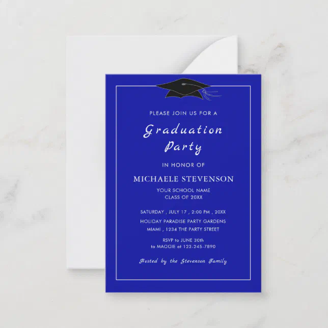 Personnalisé Vos Couleurs Graduation Invitation | Zazzle.fr