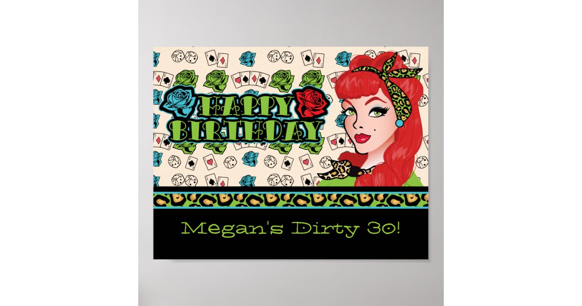 Pin-up Girl, Rock-A-Billy Party, Poster | Zazzle.fr