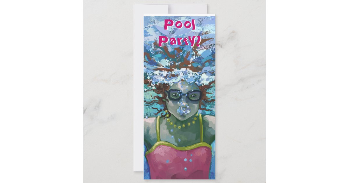Piscine sous l'eau Piscine Party Petit Invitation | Zazzle.fr