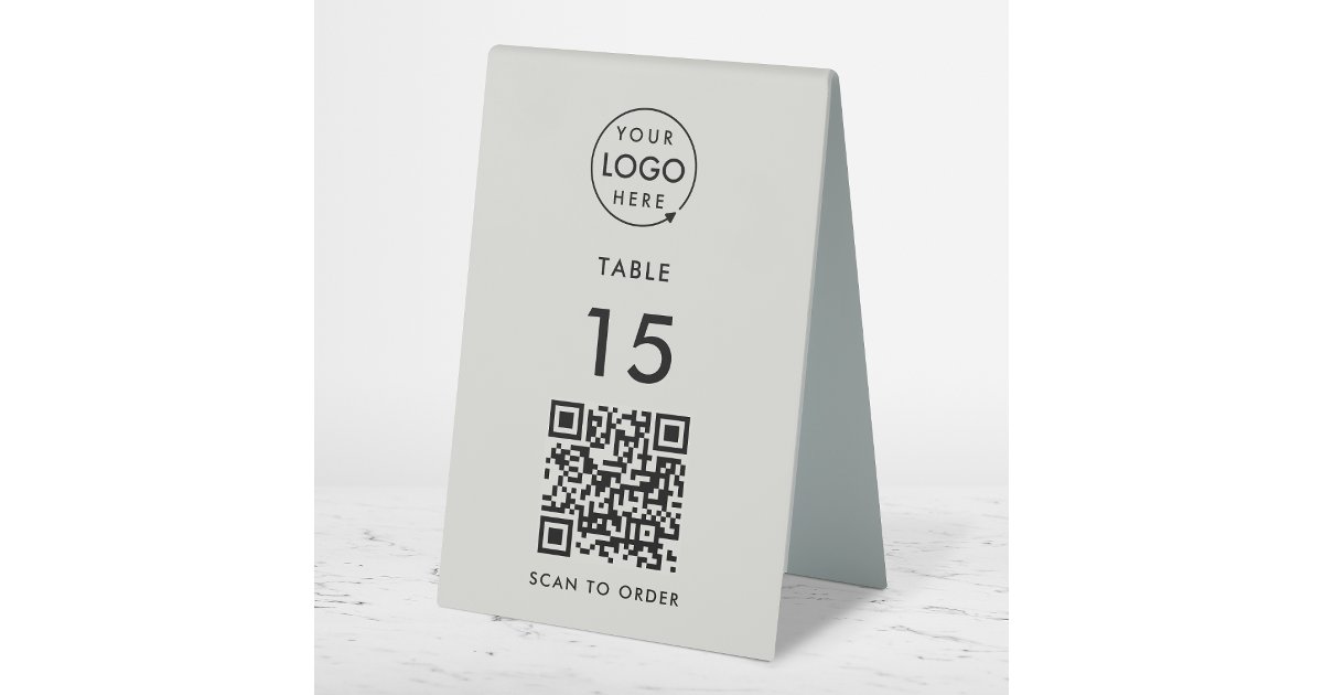 Plaque De Table Numéro de table QR Code Scan pour commander un res ...
