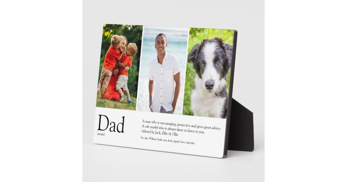 Plaque Photo Meilleur papa, Papa, Père Toujours Définition 3 Ph | Zazzle.fr