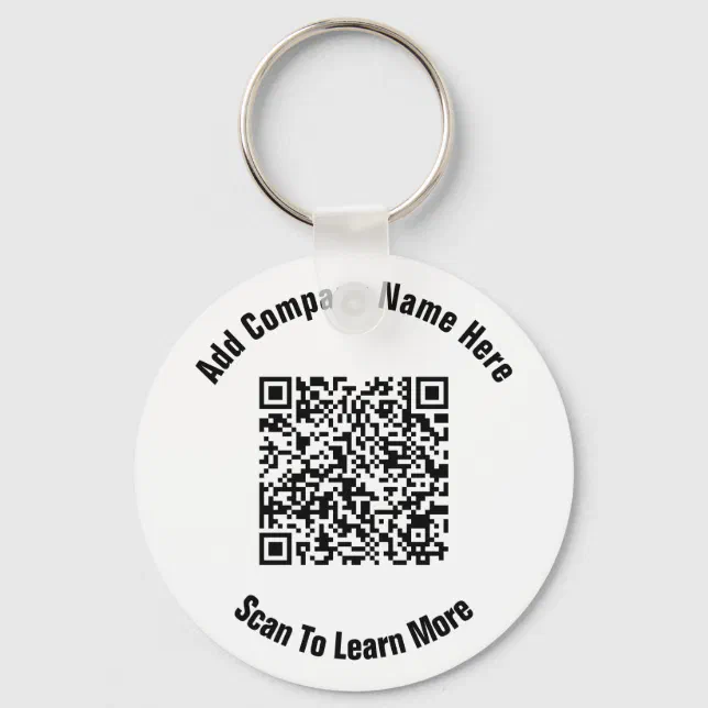 Porte-clés Business QR Code Company Name Text Template | Zazzle.fr