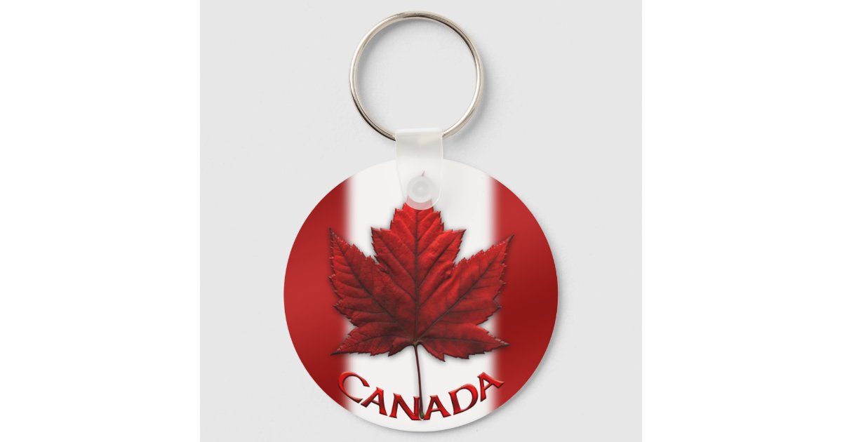 Porte-clés Canada Flag Souvenir Key Chain & Canada Maple Leaf | Zazzle.fr