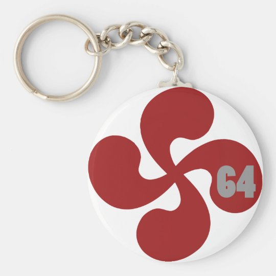 Porte-clés Croix basque rouge 64 Lauburu | Zazzle.fr