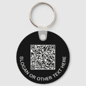 Porte-clés Logo moderne QR Code promotionnel noir | Zazzle.fr