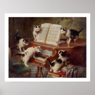 Posters, Affiches & Toiles Peinture Vintage De Chat | Zazzle.fr