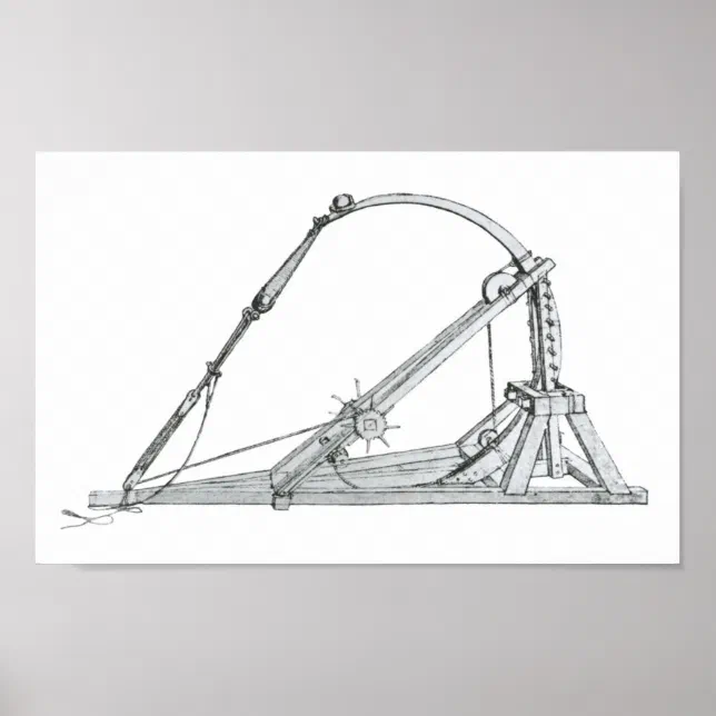 Poster Catapult, Leonardo da Vinci | Zazzle.fr